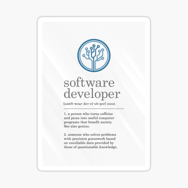 "Funny Software Developer Definition Career Computer Programmer Sign ...