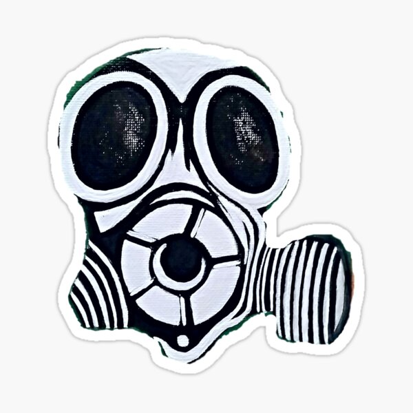 "Gas Mask" Sticker for Sale by ArtbyMeganBrock | Redbubble