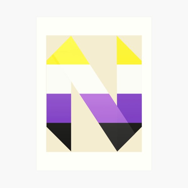 "Nonbinary Pride Neovim Logo" Art Print by QuietMisdreavus | Redbubble