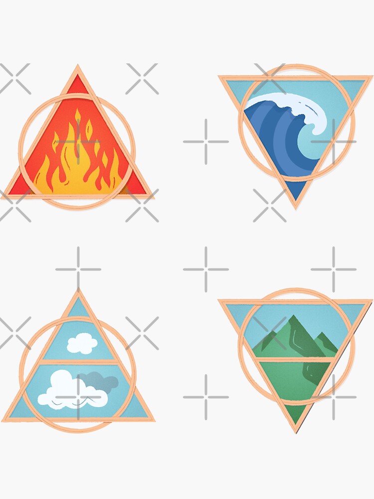 "The Four Elements" Sticker for Sale by infleims | Redbubble