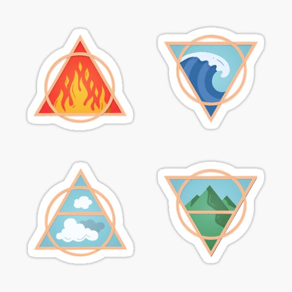 "The Four Elements" Sticker for Sale by infleims | Redbubble
