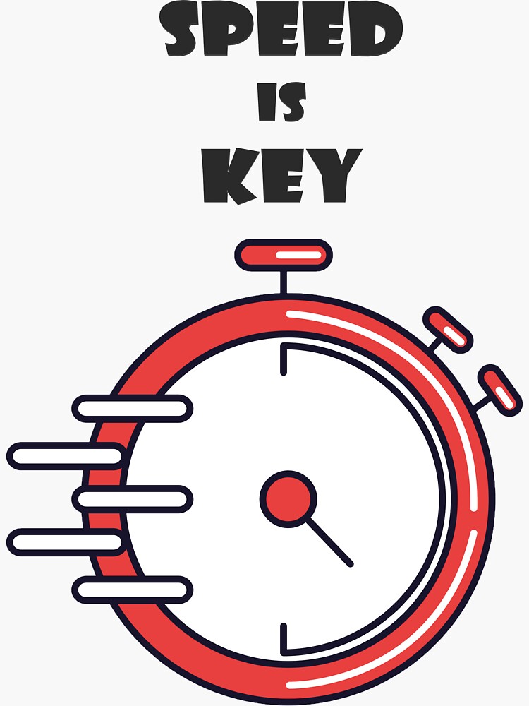 "Speed is key" Sticker for Sale by Shrewd-Mood | Redbubble
