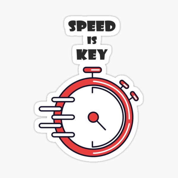 "Speed is key" Sticker for Sale by Shrewd-Mood | Redbubble
