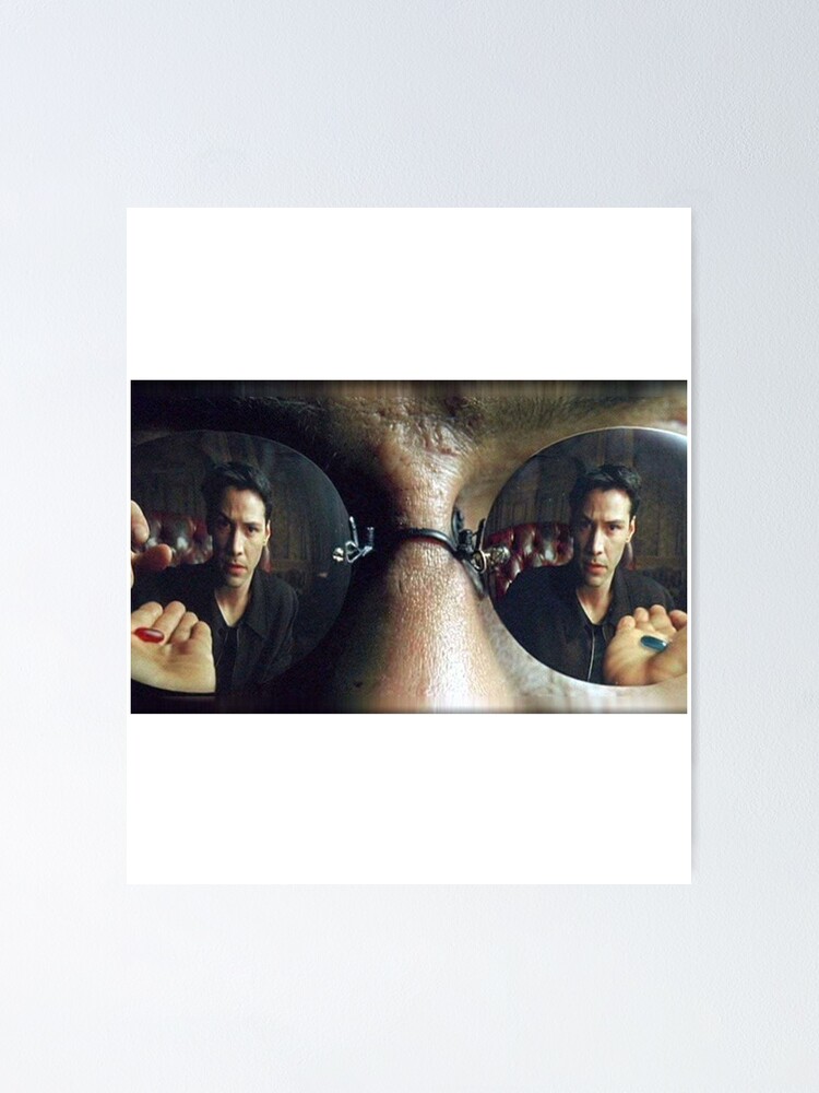 "Matrix Morpheus Neo red pill blue pill" Poster for Sale by OuDesigns ...