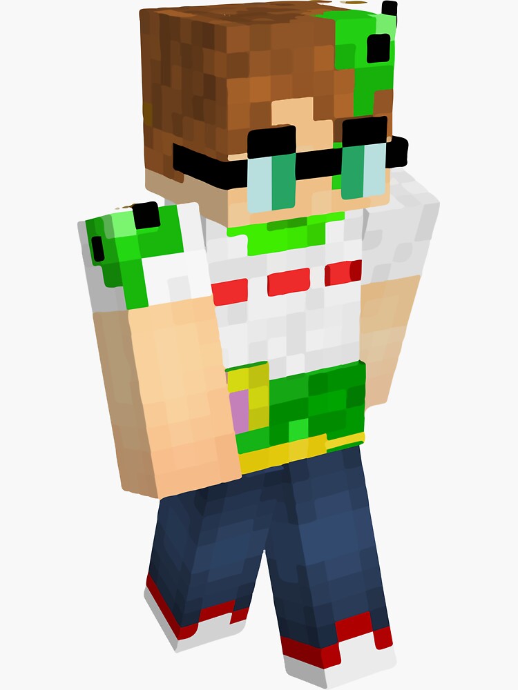 "CHARLIE SLIMECICLE DREAM SMP Skin Minecraft Speedrun Manhunt" Sticker ...