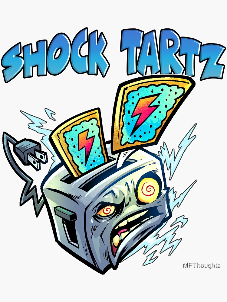 "Shock Tartz" Sticker for Sale by MFThoughts | Redbubble
