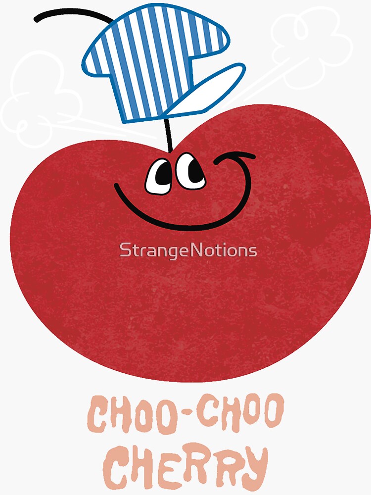 "Funny Face Drink Mix Choo-Choo Cherry Character" Sticker for Sale by ...