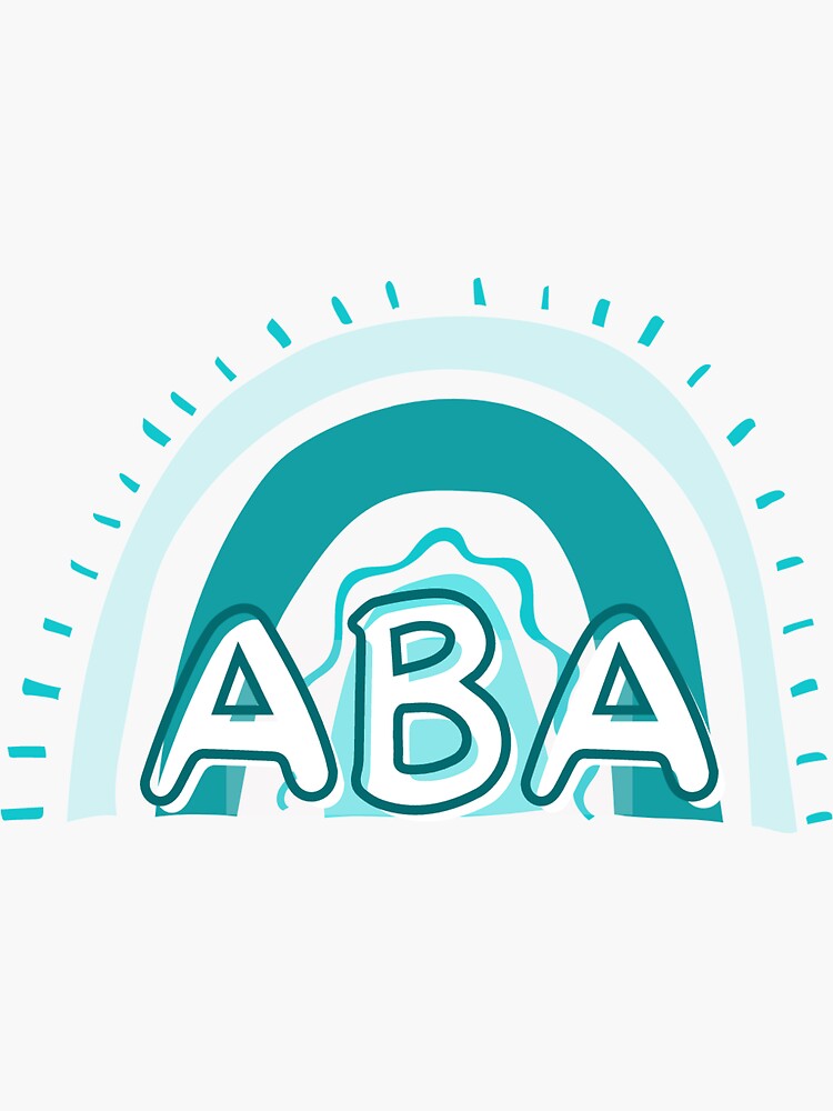 "ABA Blue Rainbow " Sticker for Sale by aba-creations | Redbubble
