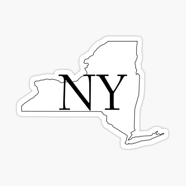 "New York (NY)" Sticker for Sale by 860Art | Redbubble