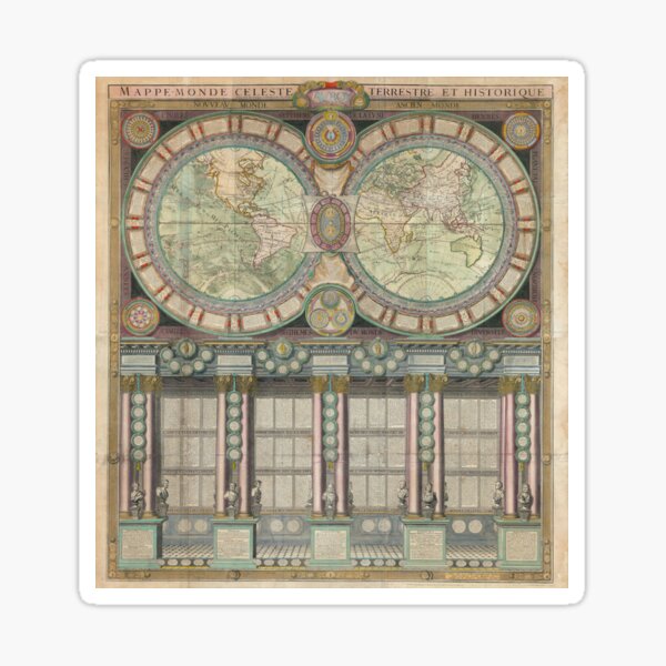 "Celestial Terrestrial and Historical World Map, 1787 by Nicolas ...