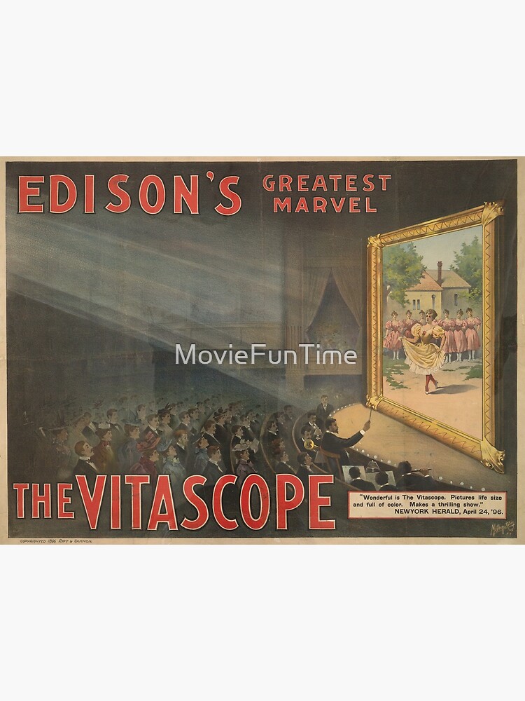 "Vitascope Poster - Edison's Greatest Marvel" Poster by MovieFunTime ...