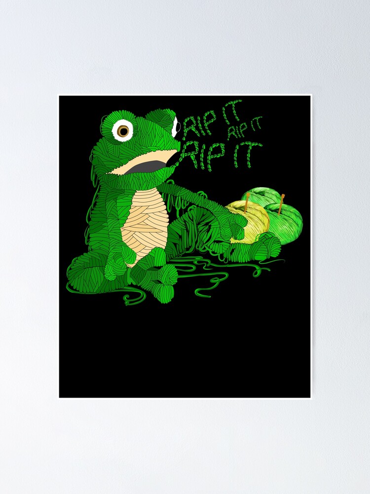 "Funny Knitting Frog Rip It Rip It" Poster for Sale by Ginger217 ...