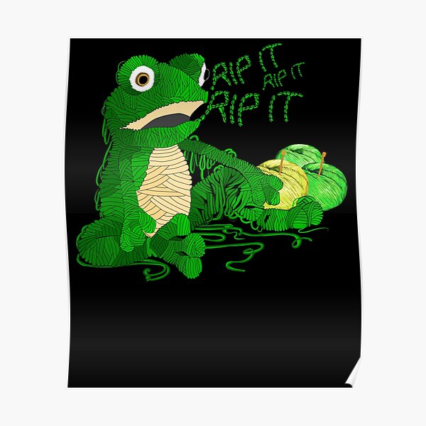 "Funny Knitting Frog Rip It Rip It" Poster for Sale by Ginger217 ...