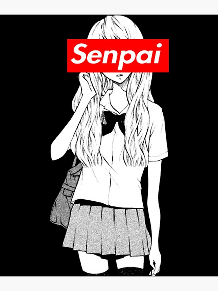 "senpai" Poster for Sale by EricaBrogan | Redbubble