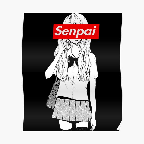 "senpai" Poster for Sale by EricaBrogan | Redbubble