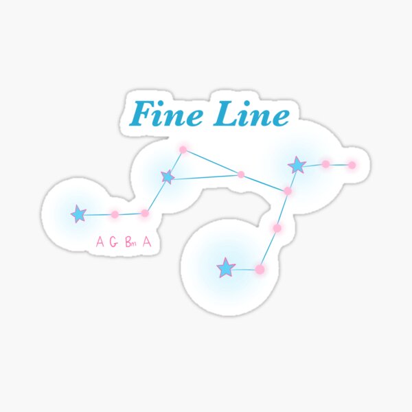 "Fine Line Chordstellation" Sticker for Sale by Courtney-King | Redbubble