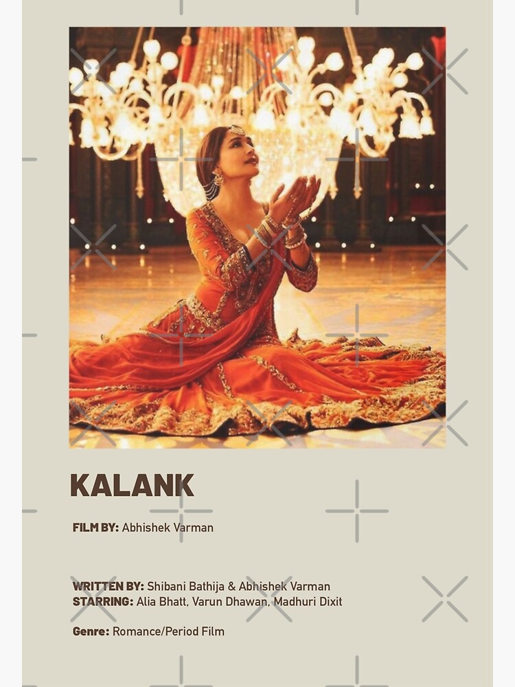 "Kalank - minimalist movie poster " Poster for Sale by BollywoodAI ...