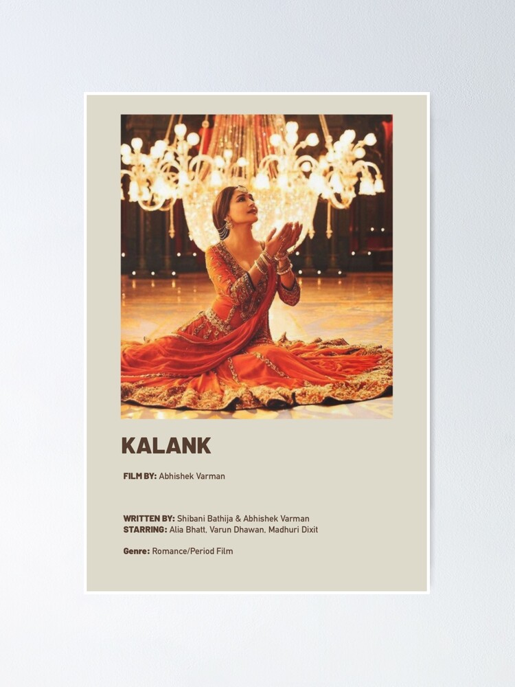 "Kalank - minimalist movie poster " Poster for Sale by BollywoodAI ...