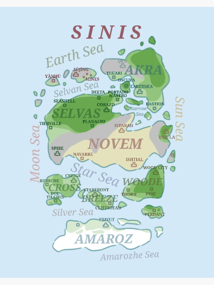 "Map of Sinis" Poster for Sale by VirInocemArt | Redbubble