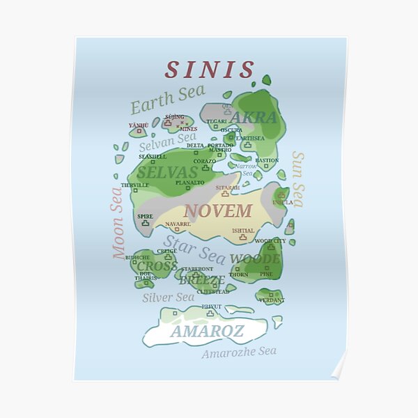 "Map of Sinis" Poster for Sale by VirInocemArt | Redbubble