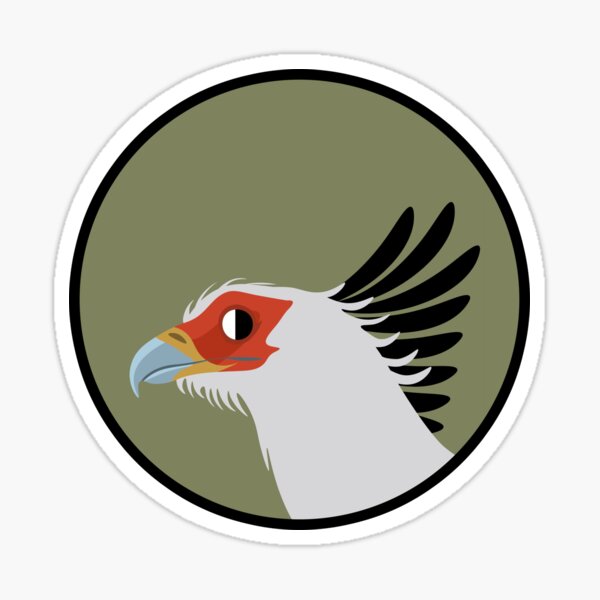 "Secretary Bird" Sticker by libraryrat | Redbubble