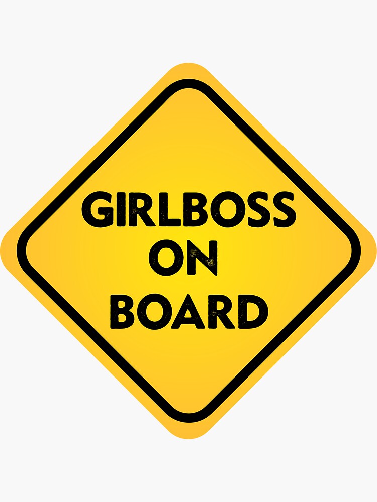 "girlboss on board bumper sticker" Sticker for Sale by kkasaii | Redbubble
