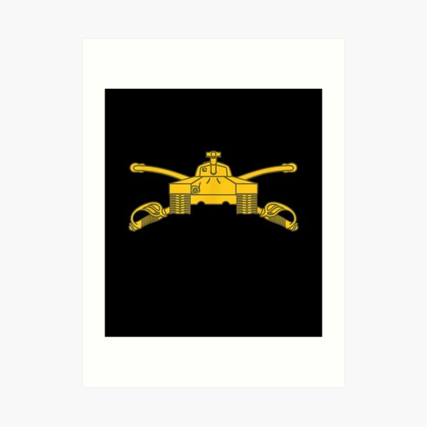 "US Army Armor Branch Insignia Military Tank Veteran Tanker" Art Print ...