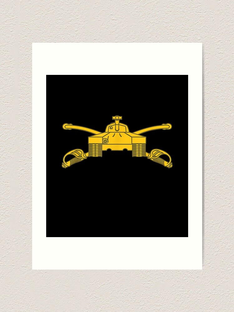 "US Army Armor Branch Insignia Military Tank Veteran Tanker" Art Print ...
