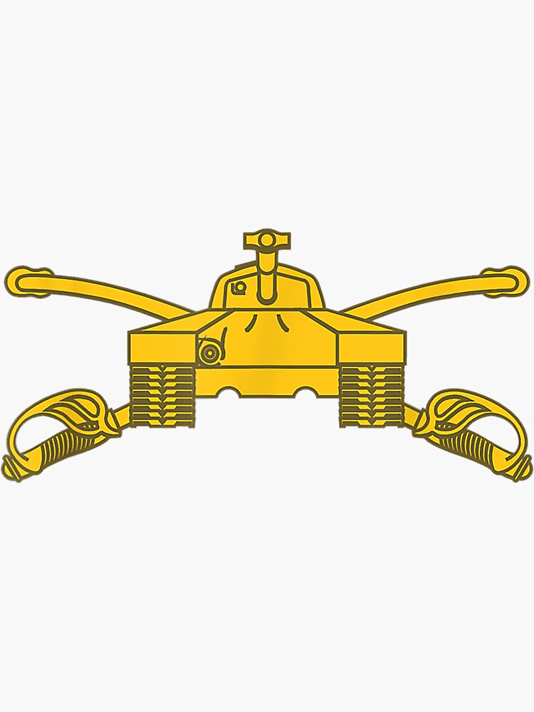 "US Army Armor Branch Insignia Military Tank Veteran Tanker" Sticker by ...