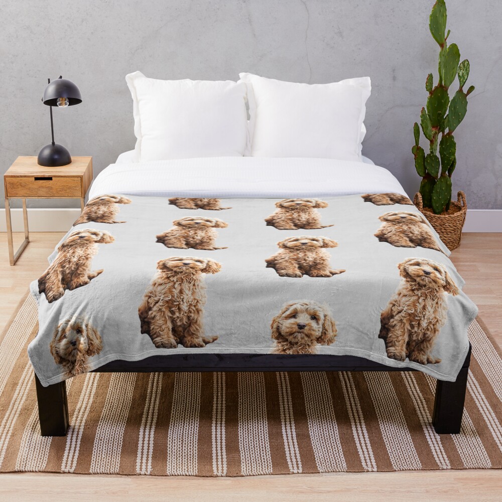 "Cockapoo Cavoodle Labradoodle Cute Puppy Dog- Poodle x" Throw Blanket ...
