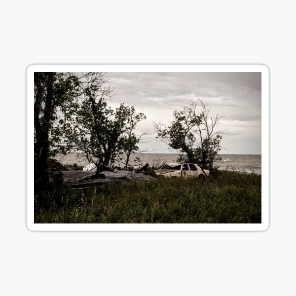 "Wreckage" Sticker for Sale by BronzeForestArt | Redbubble