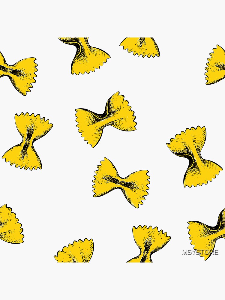 "Pasta Pattern Number One" Sticker for Sale by MSYSTORE | Redbubble