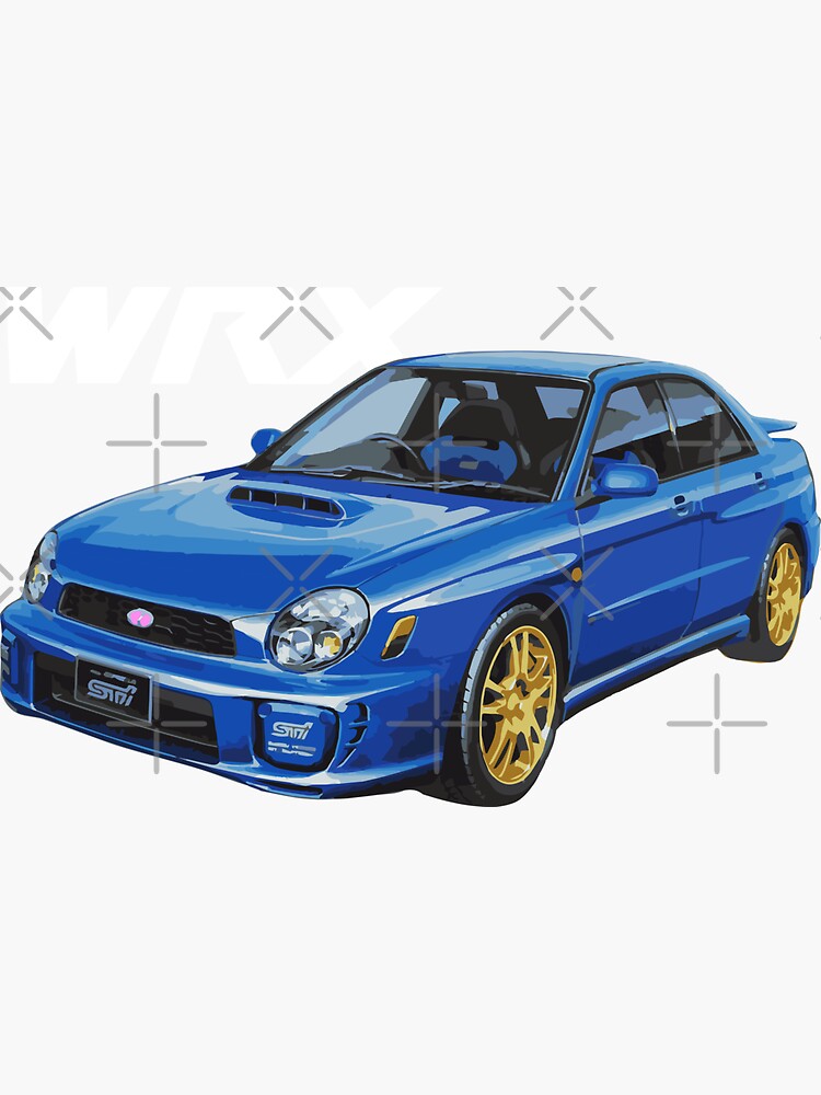 "JDM WRX GDB Bugeye RALLY BLUE" Sticker for Sale by cowtownCOWBOY ...