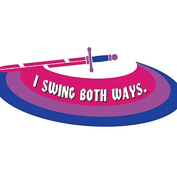 "Swinging Both Ways" Sticker for Sale by CSLeko | Redbubble