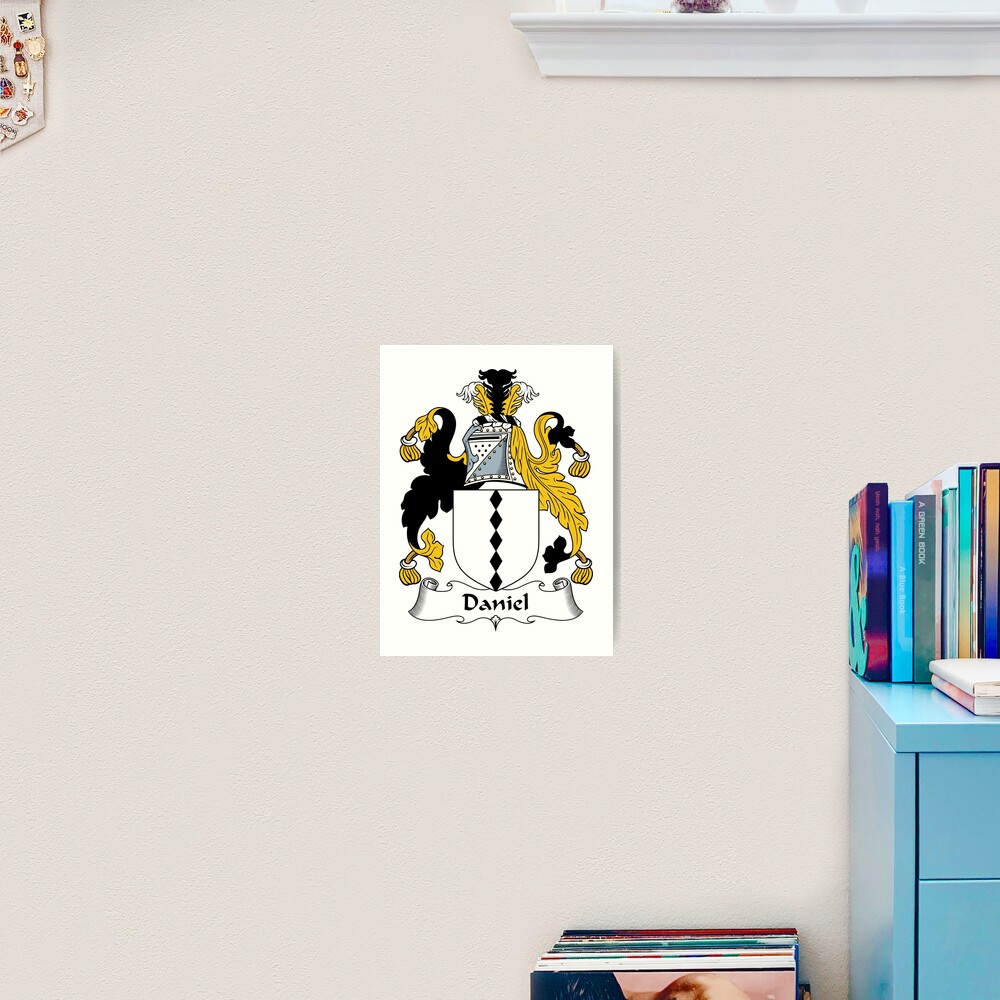 "Daniel Coat of Arms / Daniel Family Crest" Art Print by ...
