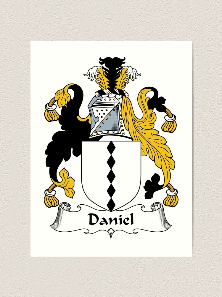 "Daniel Coat of Arms / Daniel Family Crest" Art Print by ...