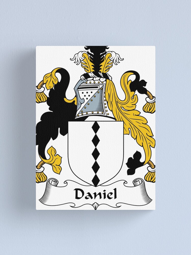"Daniel Coat of Arms / Daniel Family Crest" Canvas Print for Sale by ...