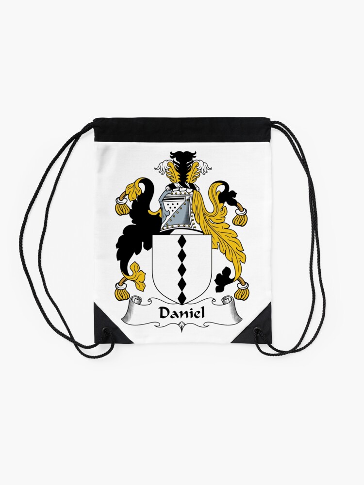 "Daniel Coat of Arms / Daniel Family Crest" Drawstring Bag for Sale by ...