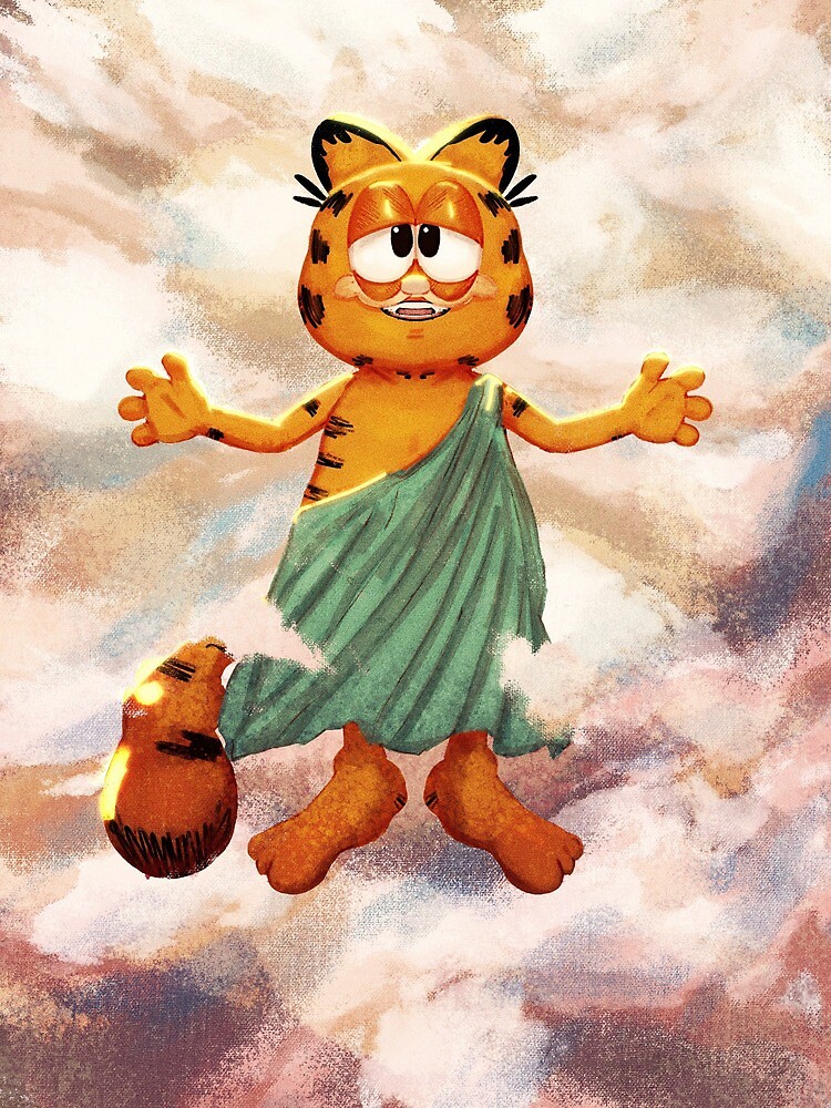 "Garfield Painting" Art Print by plushypluto | Redbubble