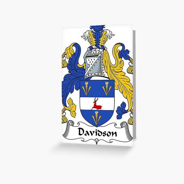 "Davidson Coat of Arms / Davidson Family Crest" Greeting Card for Sale ...