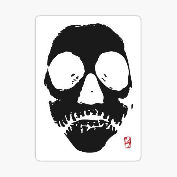 "skull face" Sticker by geep44 | Redbubble