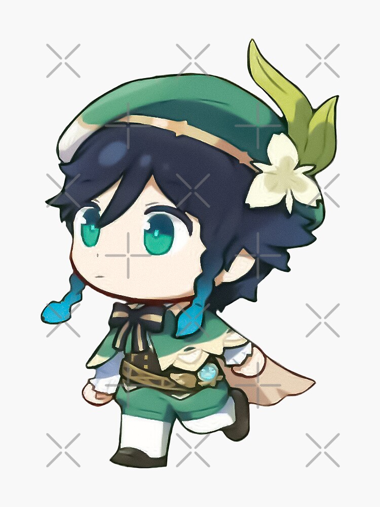 "Venti | Genshin Impact Sticker "Taking a Stroll"" Sticker for Sale by ...