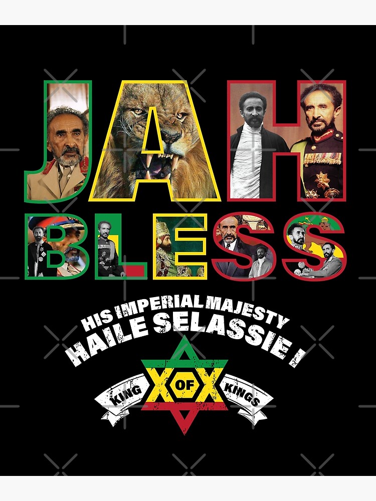 "Jah Bless Haile Selassie I" Poster for Sale by RastaMerch | Redbubble