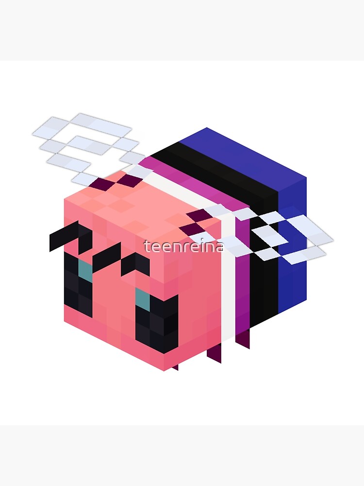 Genderfluid Lgbtq+ Minecraft Bee Premium Matte Vertical Poster Designed ...