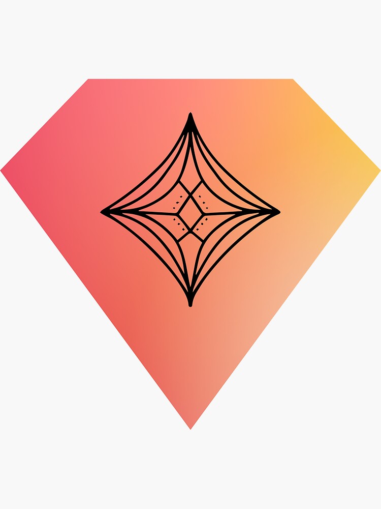 "Aesthetic Diamond" Sticker by PureGeometry | Redbubble