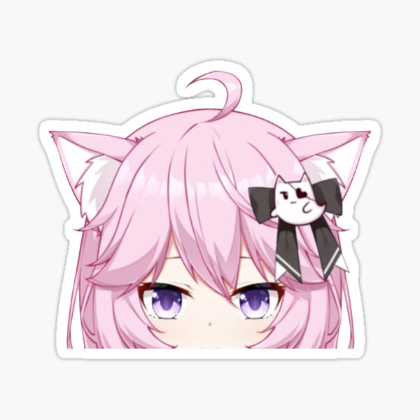 Nyanners Peeker Stickers | Redbubble