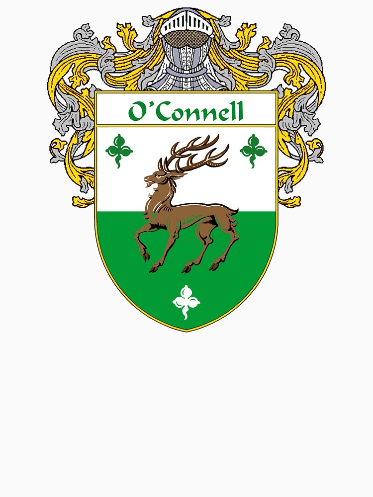 "O'Connell Coat of Arms/Family Crest" T-shirt for Sale by IrishArms ...
