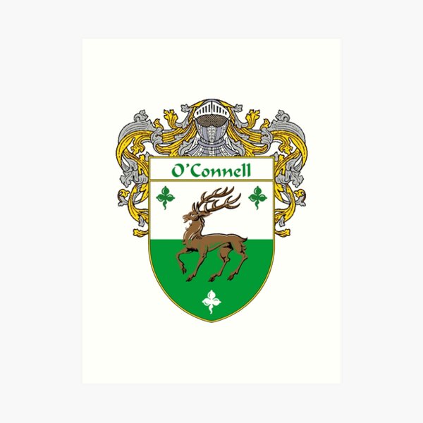 "O'Connell Coat of Arms/Family Crest" Art Print for Sale by IrishArms ...