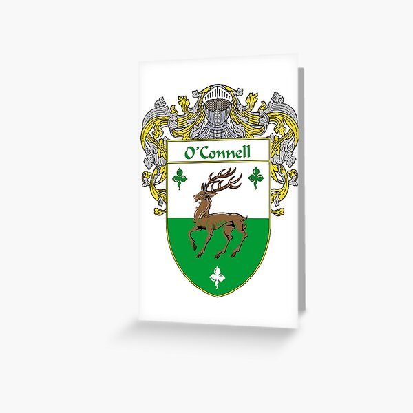 "O'Connell Coat of Arms/Family Crest" Greeting Card by IrishArms ...