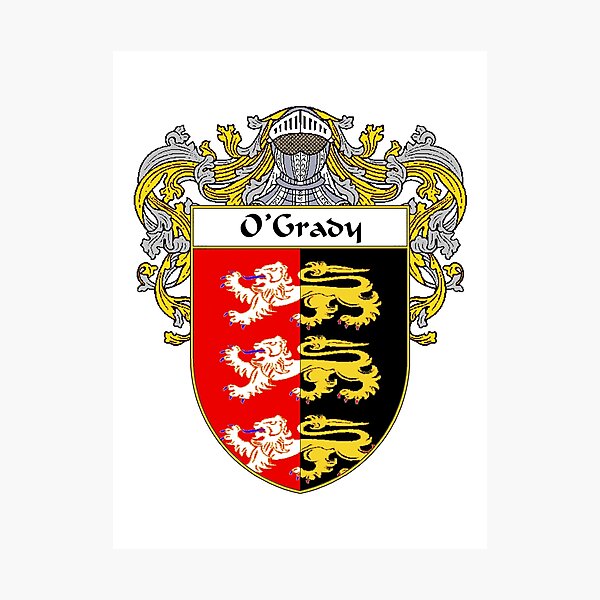 Lámina fotográfica «Escudo de armas de O'Grady / Cresta de la familia ...